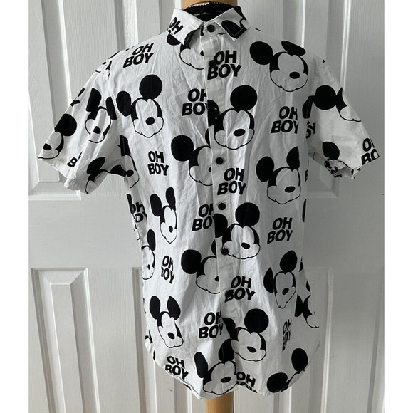 Disney | Shirts | Disney Neff Men Size S Whiteblack Mickey Mouse Oh Boy ...